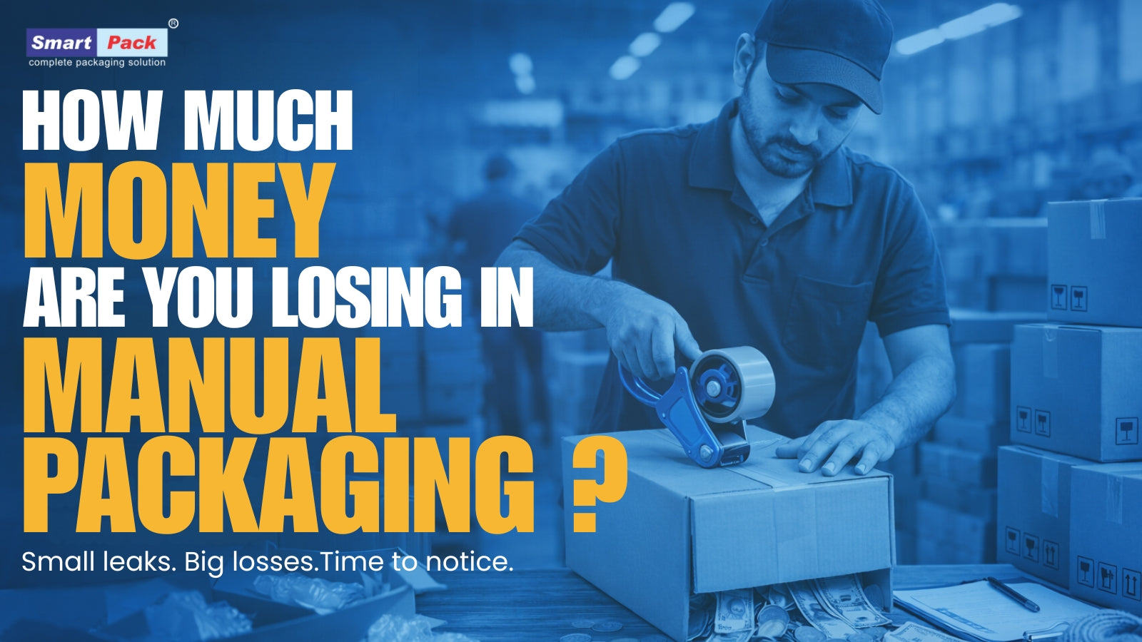 Manual Packaging Costs: Hidden Business Losses – Smart Pack Shop